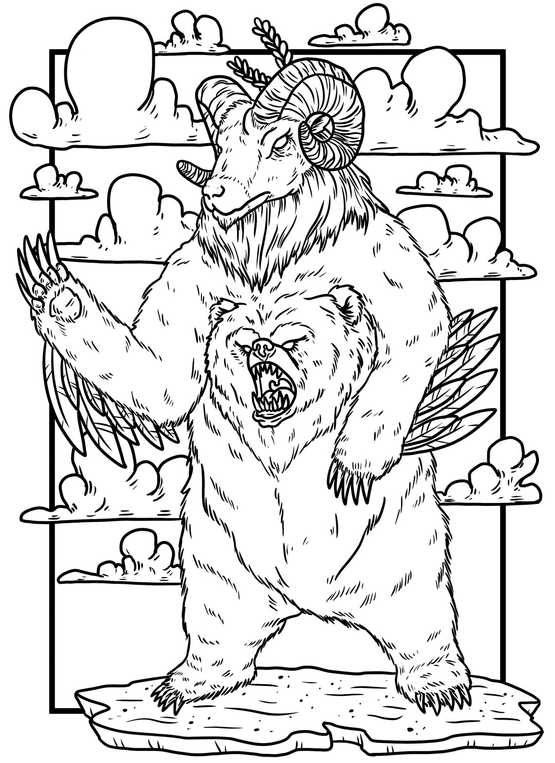 Magical Creatures Fantasy Art and Coloring book for Kids and | Etsy