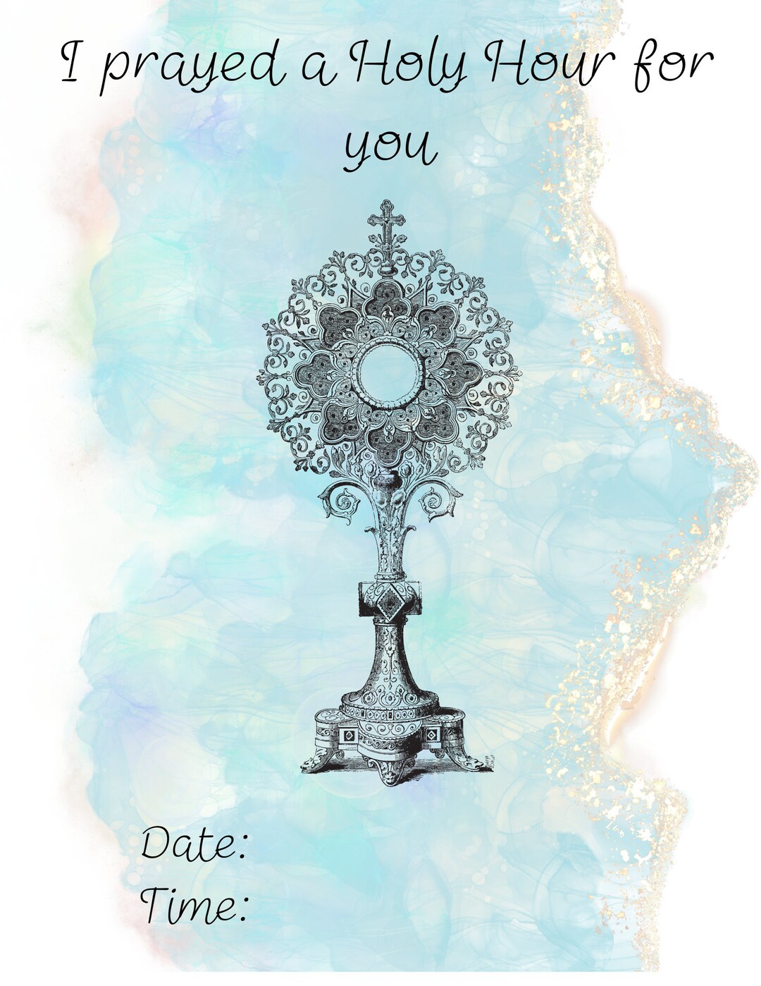 DIGITAL I Prayed a Holy Hour for You - Etsy