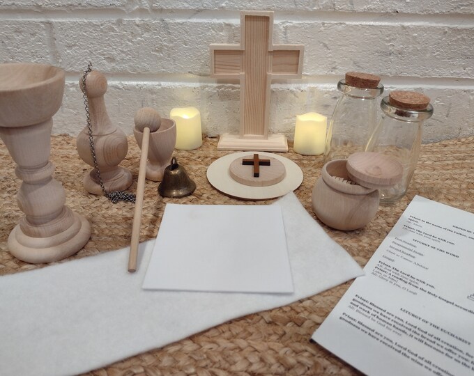 Mini Catholic Altar, Montessori Mass Kit, Catholic Mass, Pretend Play ...