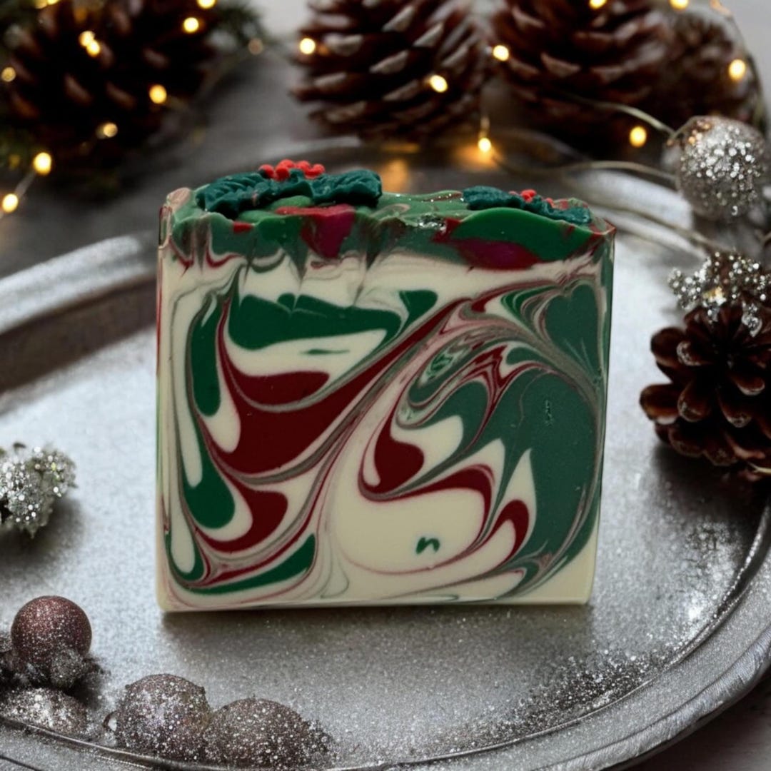 Holiday Spirit Holly Soap/ Artisan Soap / Handmade Soap / Soap / Cold ...