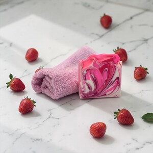 Strawberries and Cream Artisan Soap: Cold Process Handmade Soap - Etsy