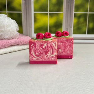Raspberry Artisan Soap: Cold Process, Creamy Lather - Etsy