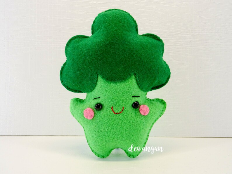 PDF Pattern: Kawaii Felt Broccoli and Eggplant. Play Food. Felt Food ...