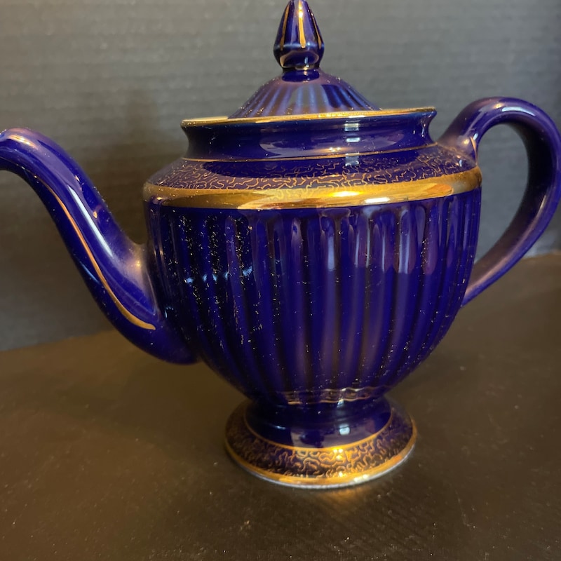 Blue Teapot - Etsy