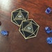 D20 All-seeing Eye Patch | Embroidered Iron-on Dice Patch | Black and ...