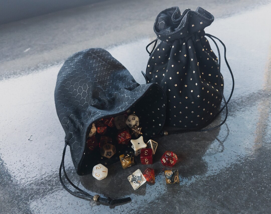 Large Reversible Dice Bag Full of Stars Sorcerer Drawstring Flat-bottom ...