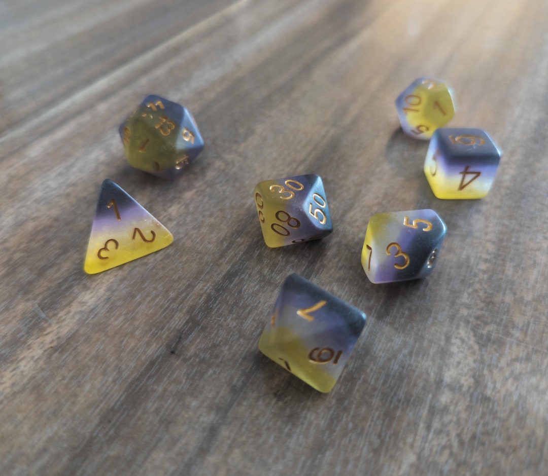Proud Hearts Dice - Nonbinary | Pride Flag Dice Set - Etsy