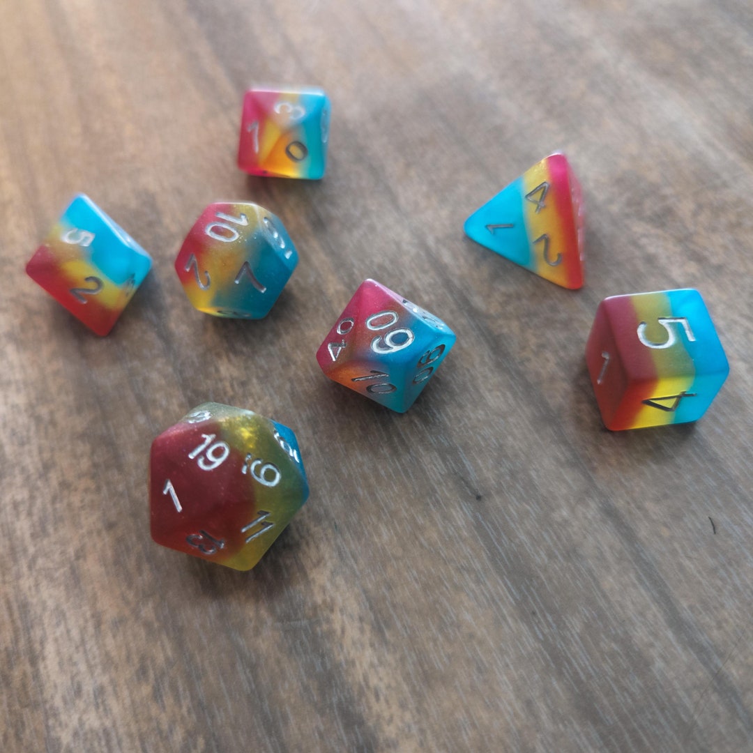 Proud Hearts Dice - Pansexual | Pride Flag Dice Set - Etsy