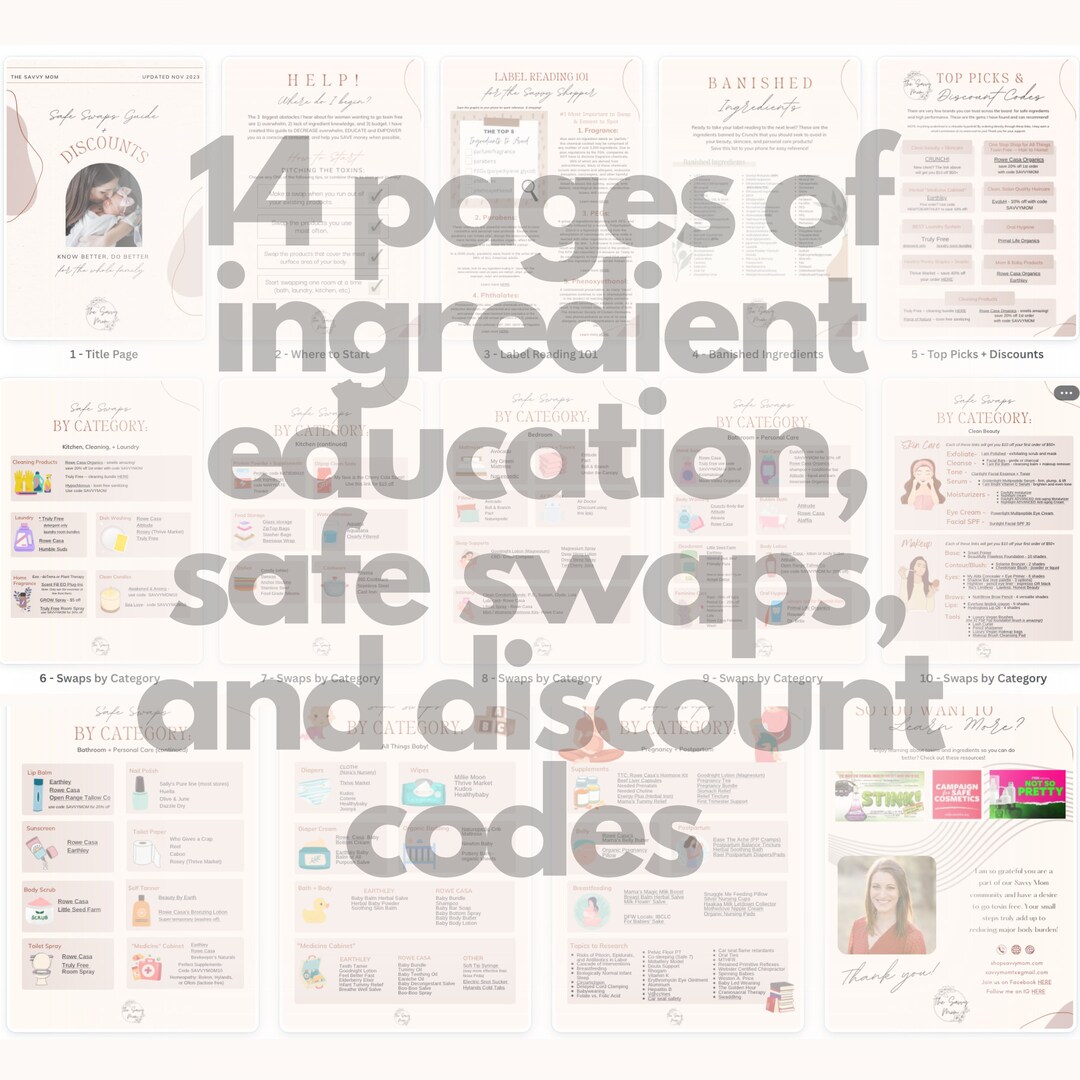 Safe Swaps Guide - Etsy