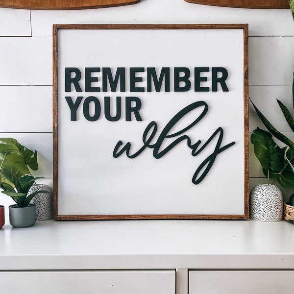 Remember Your Why Sign - Etsy