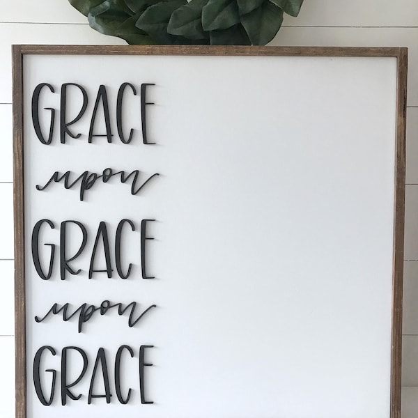 Wooden Grace Sign - Etsy