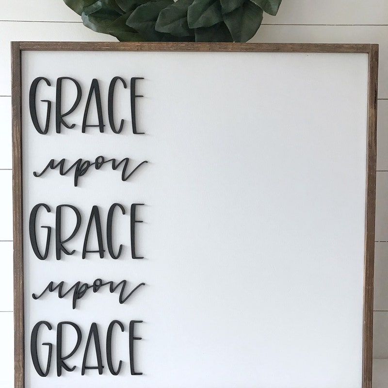 Wooden Grace Sign - Etsy