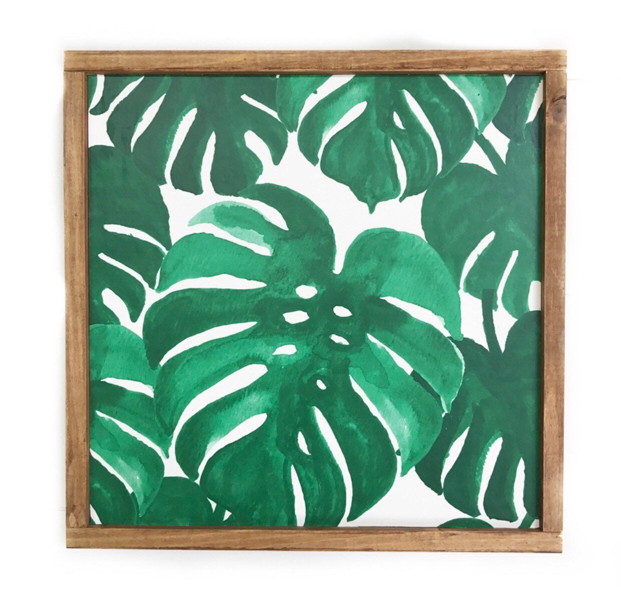 Palm leaves print - palm leaves - wood sign