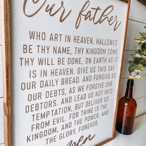 The Lord’s Prayer Sign - Our Father Sign - Scripture Sign - Etsy