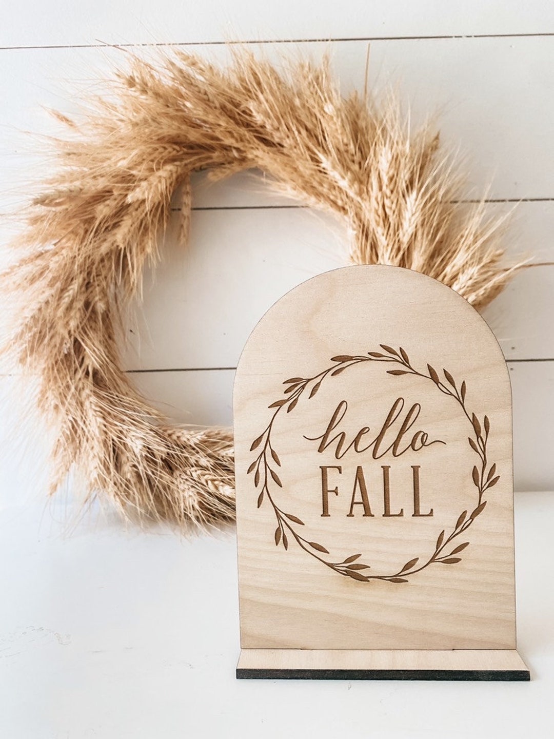 Hello Fall - Wooden Sign - Fall Sign - Engraved Fall Decor - Fall Decor ...