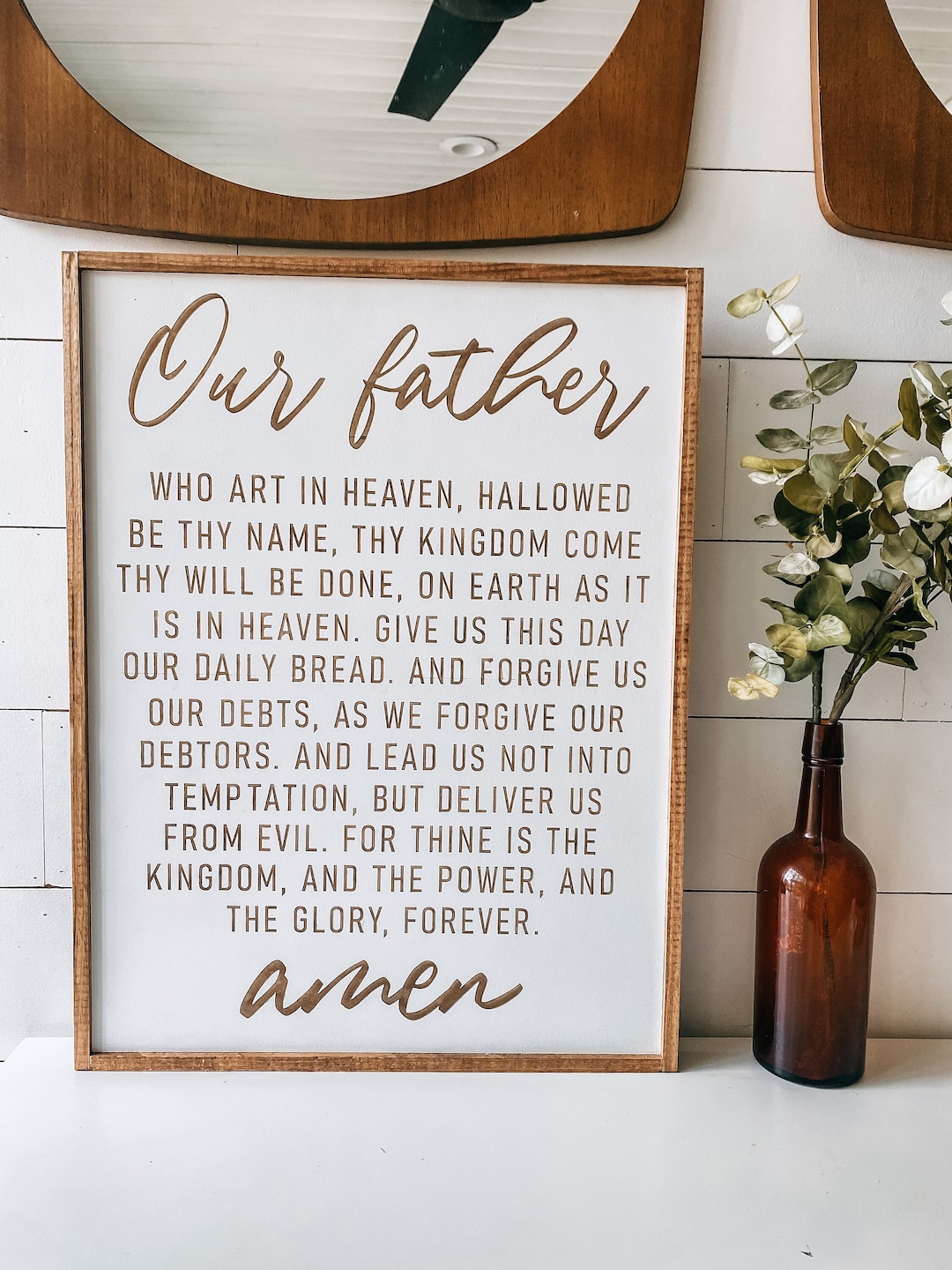 The Lord’s Prayer Sign - Our Father Sign - Scripture Sign - Etsy