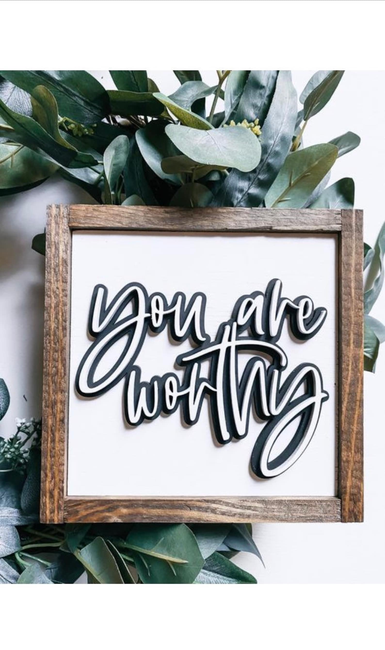 You Are Worthy Sign You Are Worthy Inspirational - Etsy