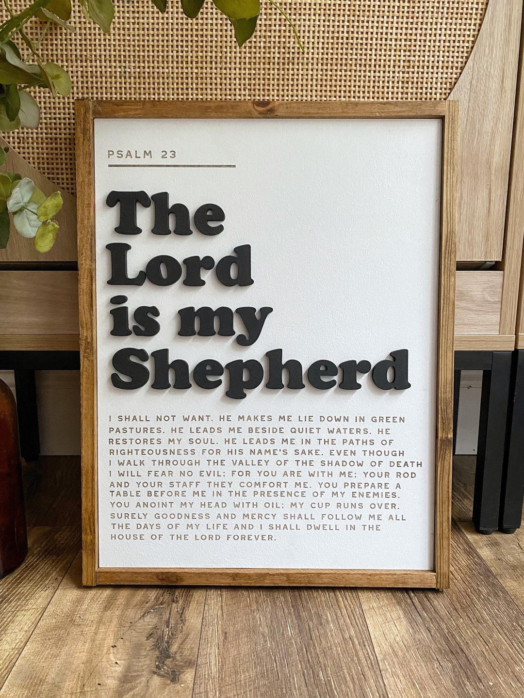 The Lord is My Shepherd Sign - Psalm 23 Sign - Scripture Sign ...