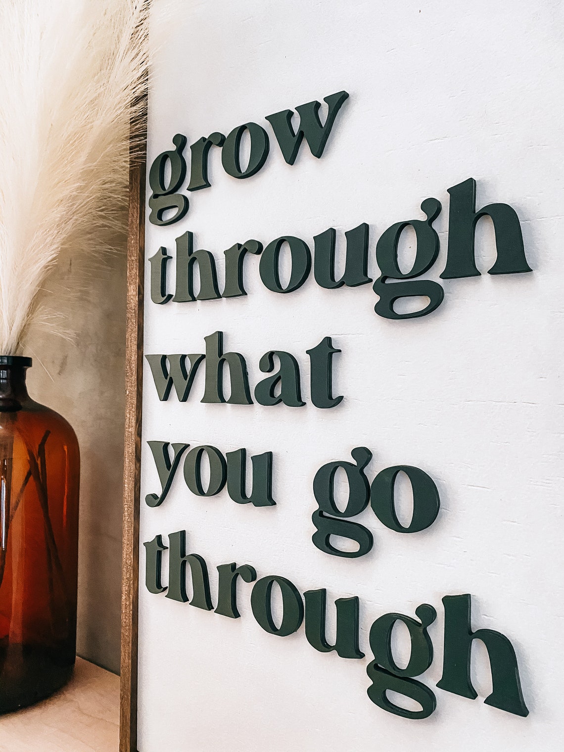 Grow Through What You Go Through Sign Wooden Sign 3D - Etsy