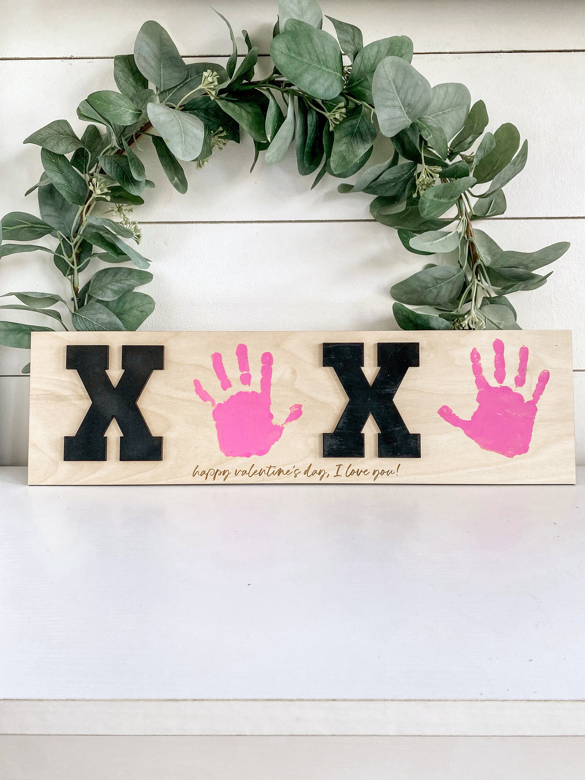Xoxo Handprint Valentines Day Handprint Personalized Valentines Board ...