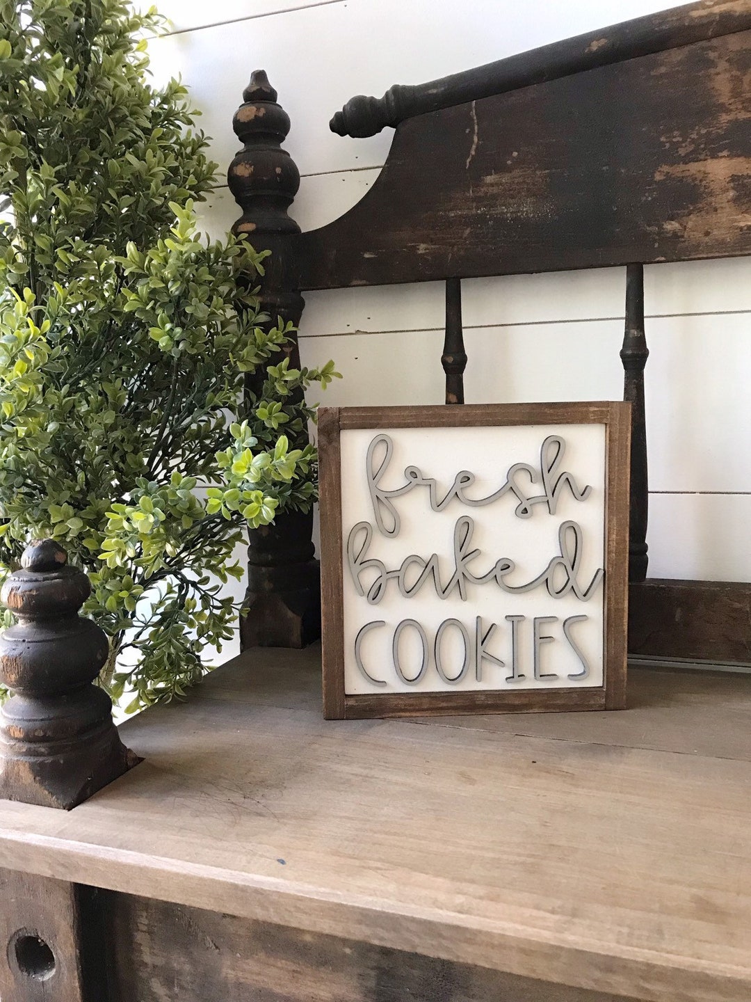 Fresh Baked Cookies Sign - Kitchen Sign - Home Decor - Wooden Sign - Etsy