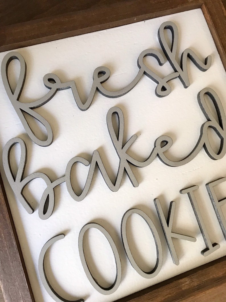 Fresh Baked Cookies Sign Kitchen Sign Home Decor Wooden - Etsy