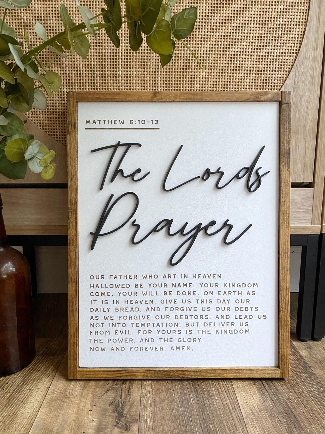 The Lords Prayer Sign - Our Father Who Art - Matthew 6:10 Sign ...