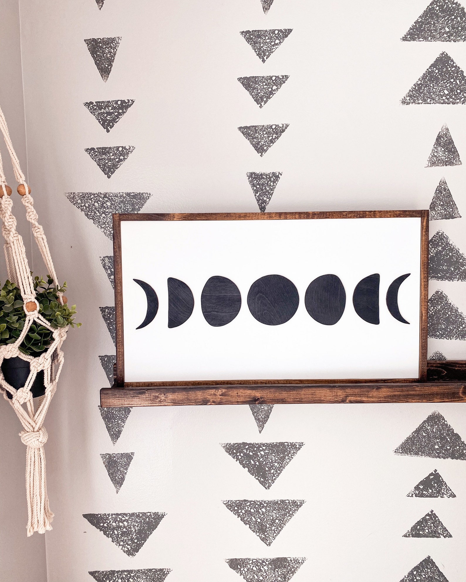 Moon Phases Sign Moon Sign 3D Sign Wood Sign Boys Room - Etsy