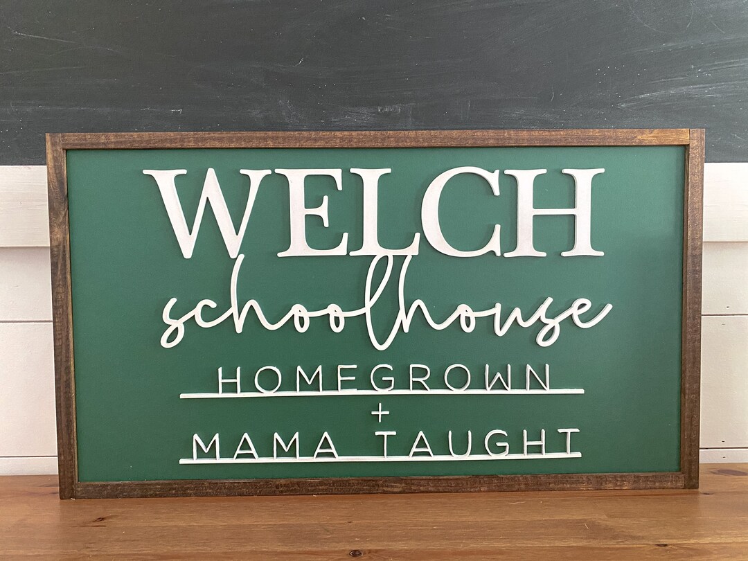 School House Sign - 3D Laser - Etsy
