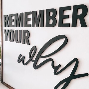 Remember Your Why - Remember Your Why Sign - - Etsy
