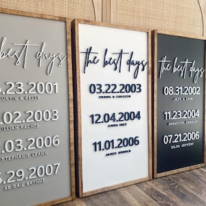 The Best Days Sign - Personalized Date Sign - Sign With Kids Birth ...