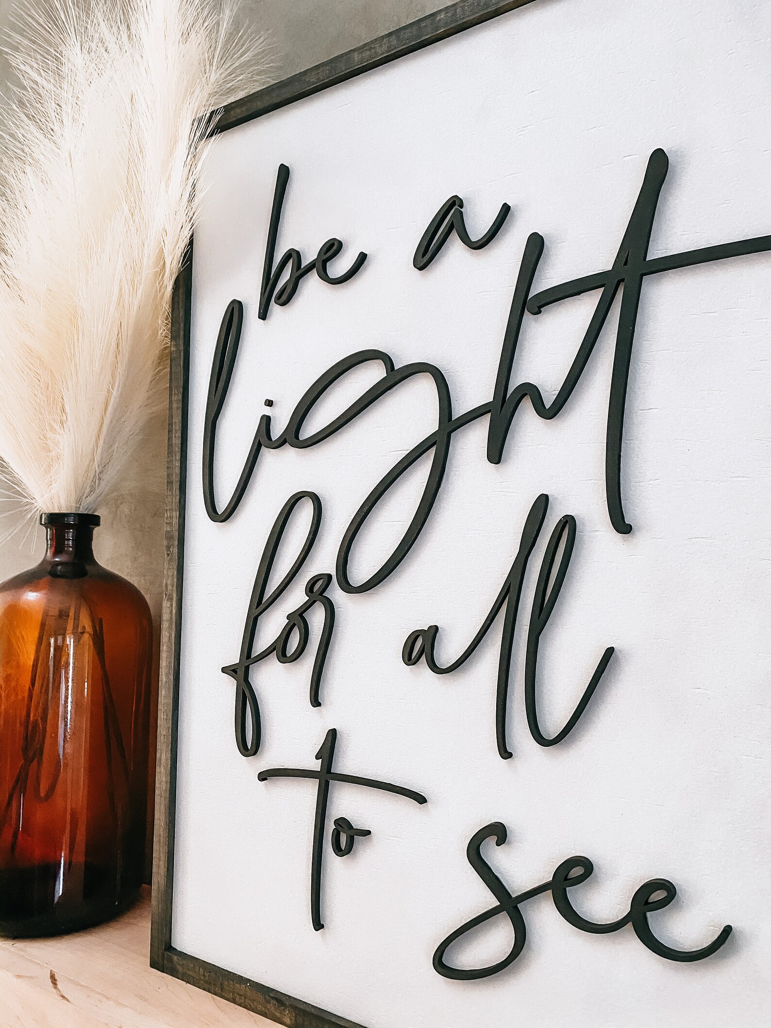 Be a Light for All to See Sign Wooden Sign Laser Cut Sign 3D Lettering ...