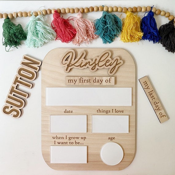 Kids First Day of Sign Kids Last Day of Sign Kids Back to - Etsy