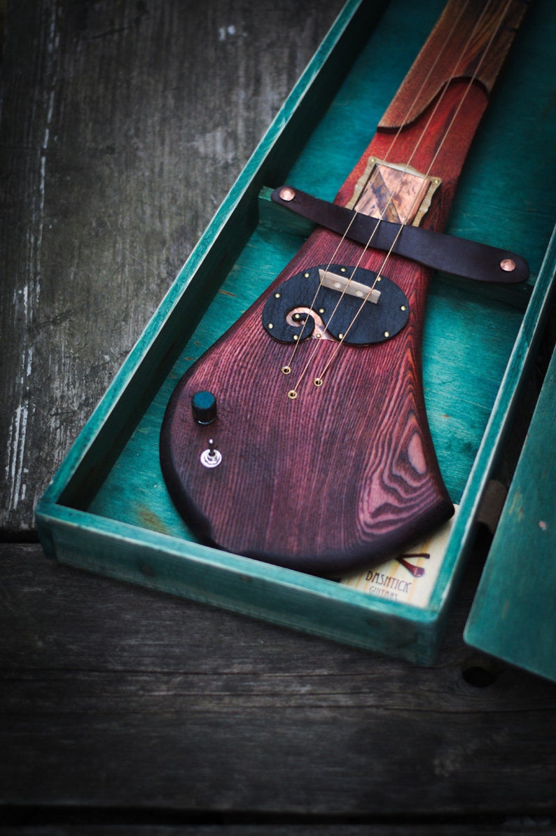 Electric 3 String Diddley Bow Fretless Guitar By Dashtick Etsy