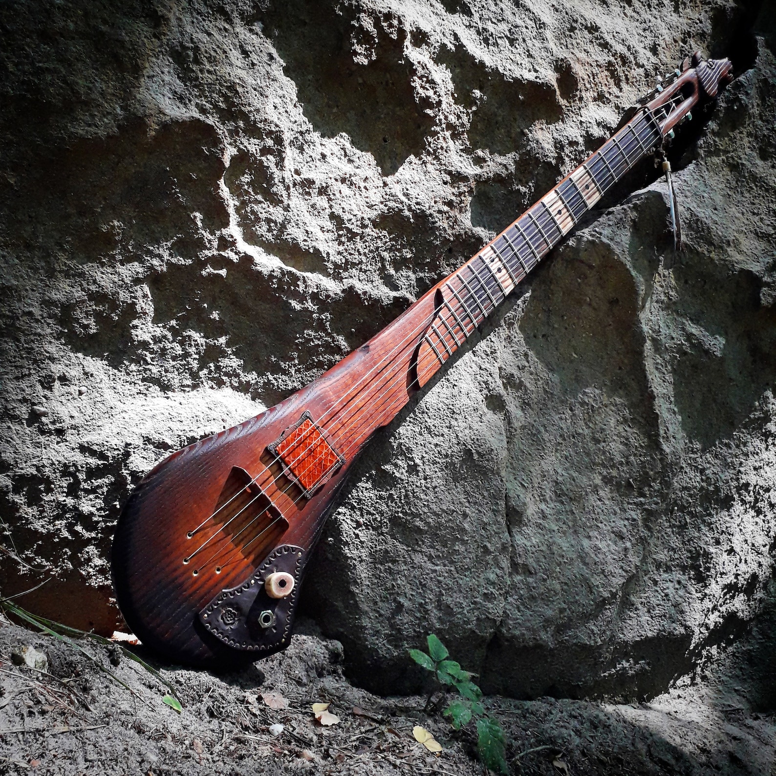Custom Electric Guitar/ Handcrafted Blues Guitar/ Crazy Horse 4-string ...