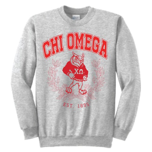Chi Omega W/flag Sorority Sweatshirt | Etsy