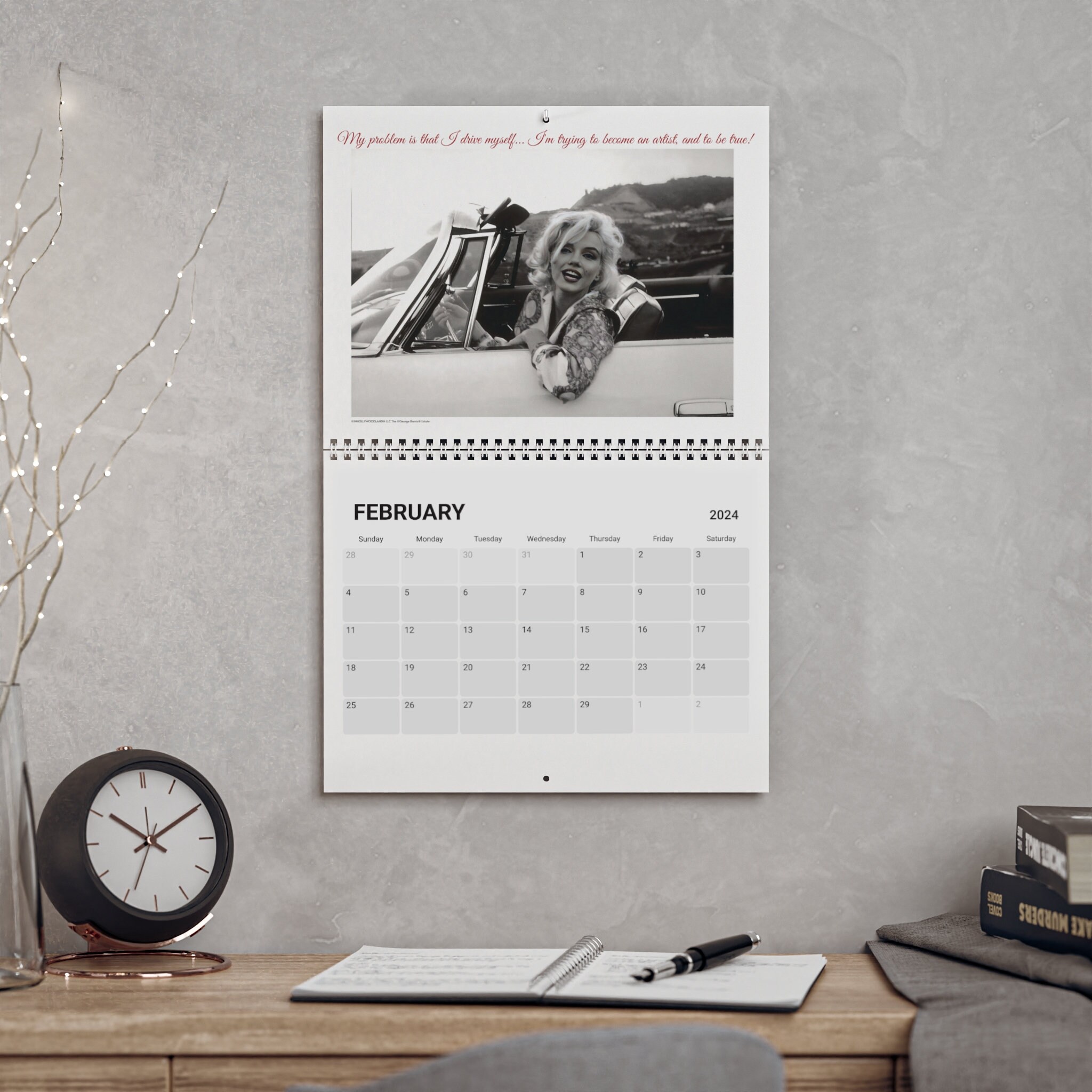 Marilyn Monroe Calendar, 2024 Wall Calendar, Custom calendar sold by ...