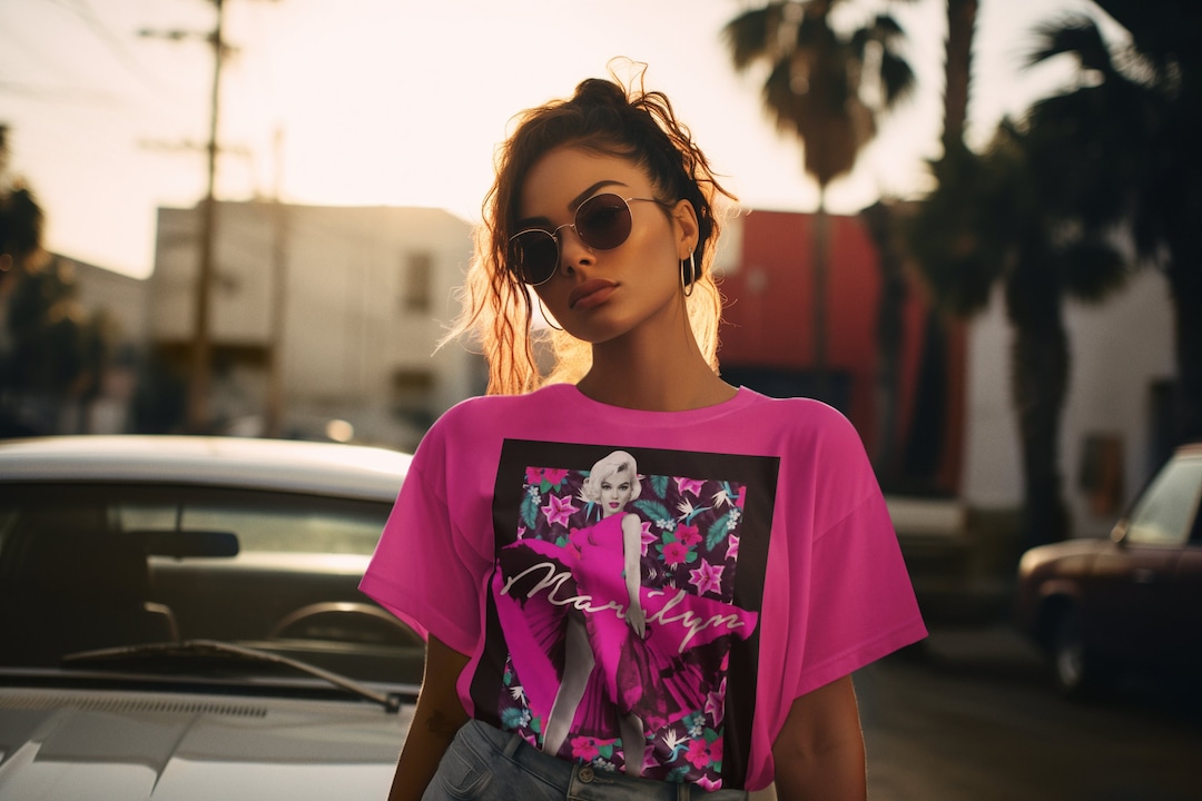 Marilyn Monroe Floral Shirt, Norma Jean, Hibiscus Flowers, Bird of ...