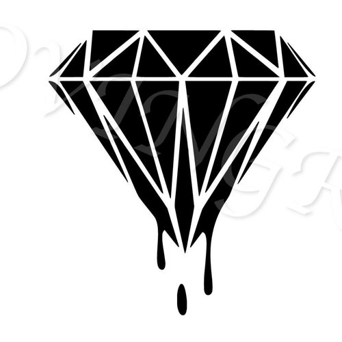 Holographic Diamond Drip Decal Dripping Diamond Drip Diamond | Etsy
