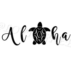 Aloha Turtle Decal, Hawaii Sticker, Aloha, Turtle, Vinyl, Vinyl Sticker ...