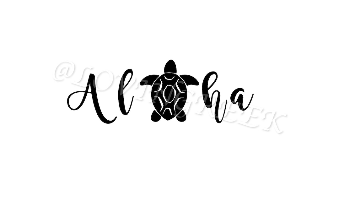 Aloha Turtle Decal, Hawaii Sticker, Aloha, Turtle, Vinyl, Vinyl Sticker ...
