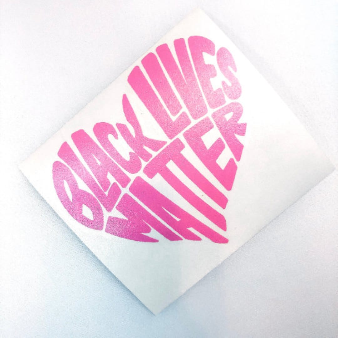 Black Lives Matter Heart Decal, BLM Heart Sticker, BLM Laptop Decal ...