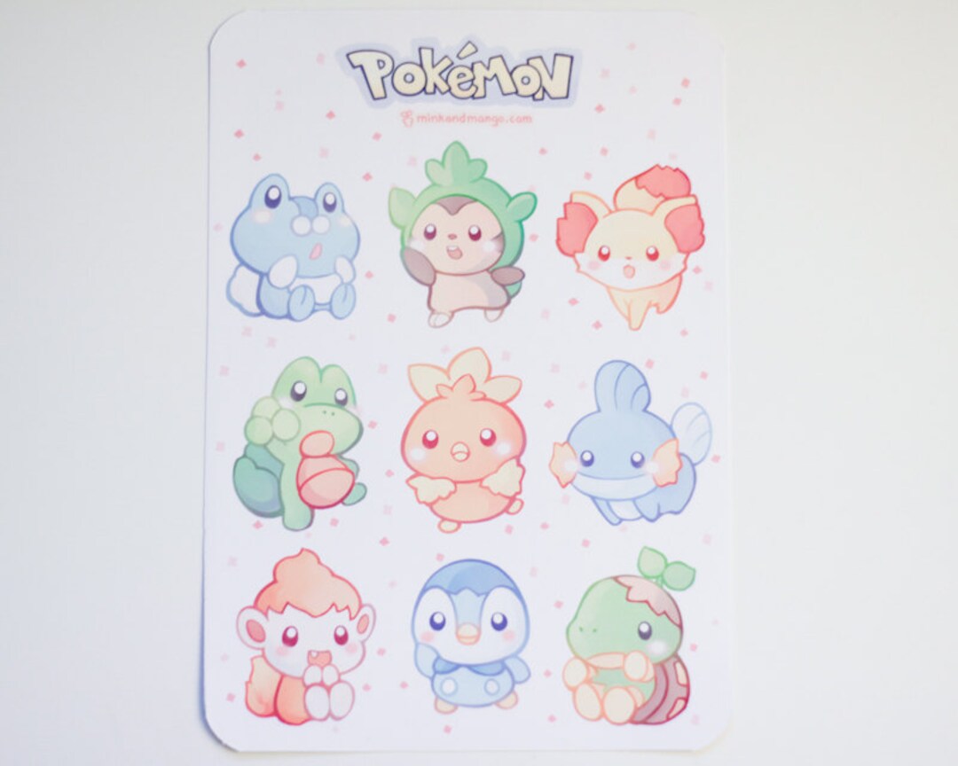 Pokemon Starter Stickers - Etsy