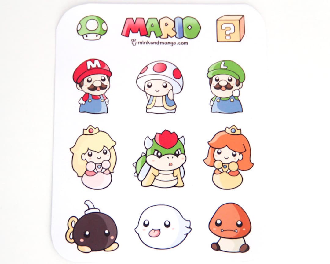 Mario Stickers - Etsy