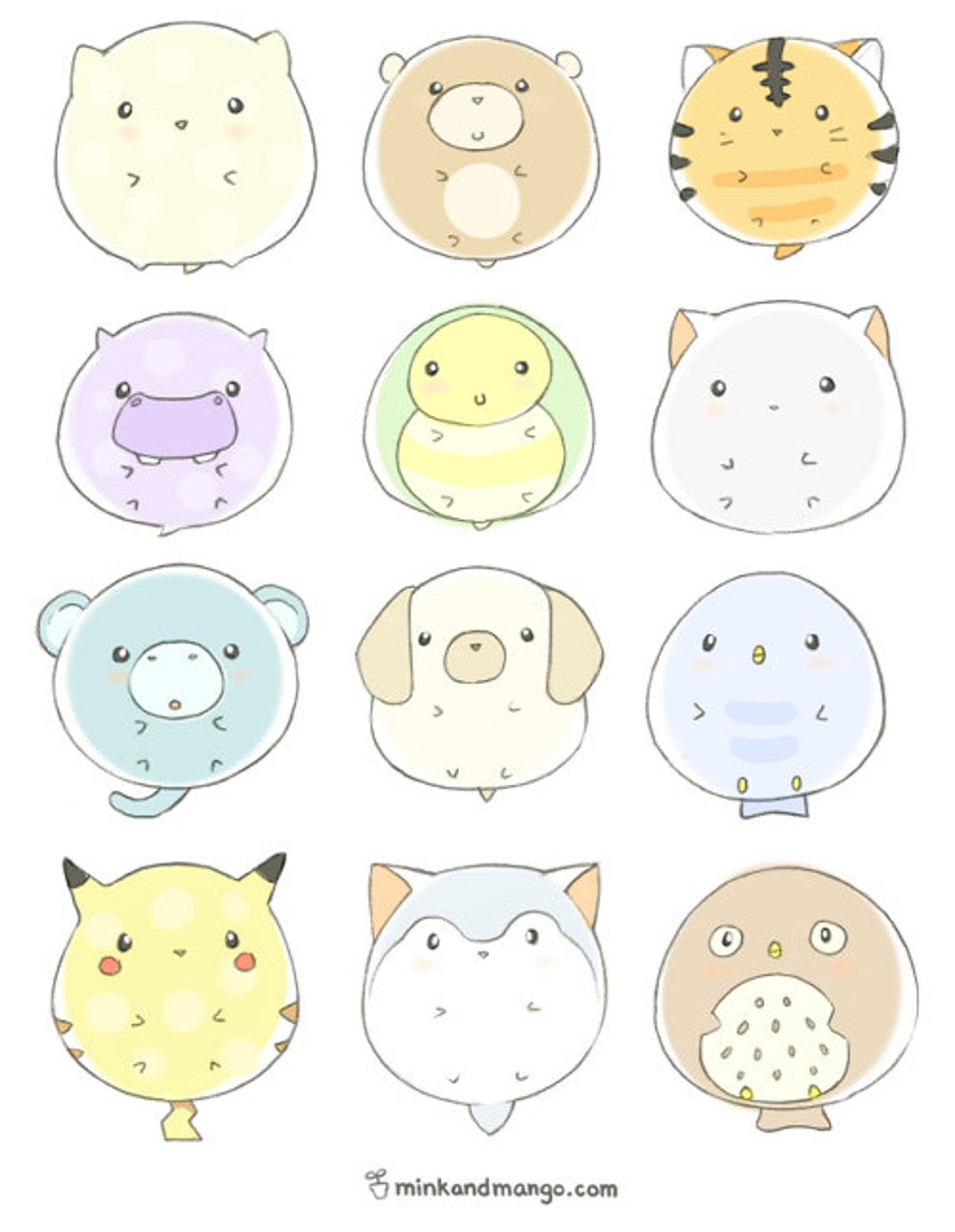 Animal Stickers | Etsy