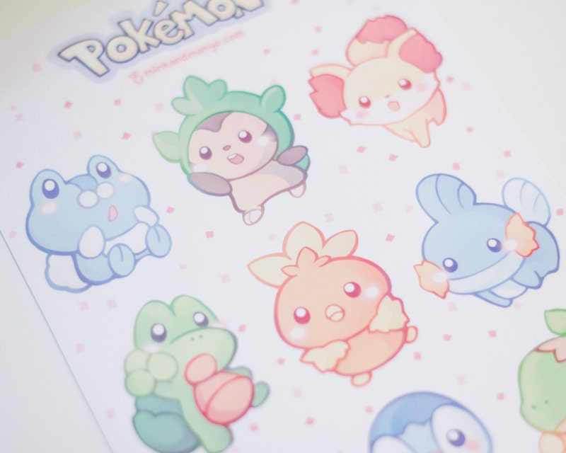 Pokemon Starter Stickers - Etsy