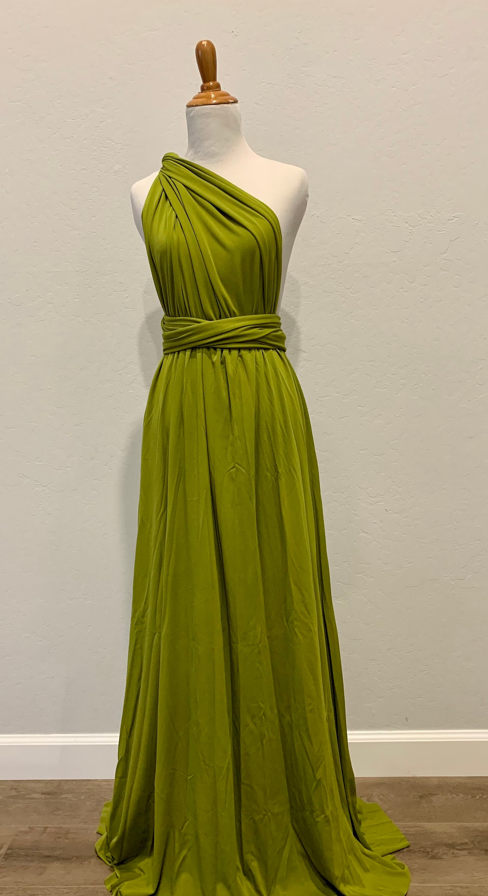 Avocado Green Bridesmaid Dress Infinity Dress Wrap Dress - Etsy