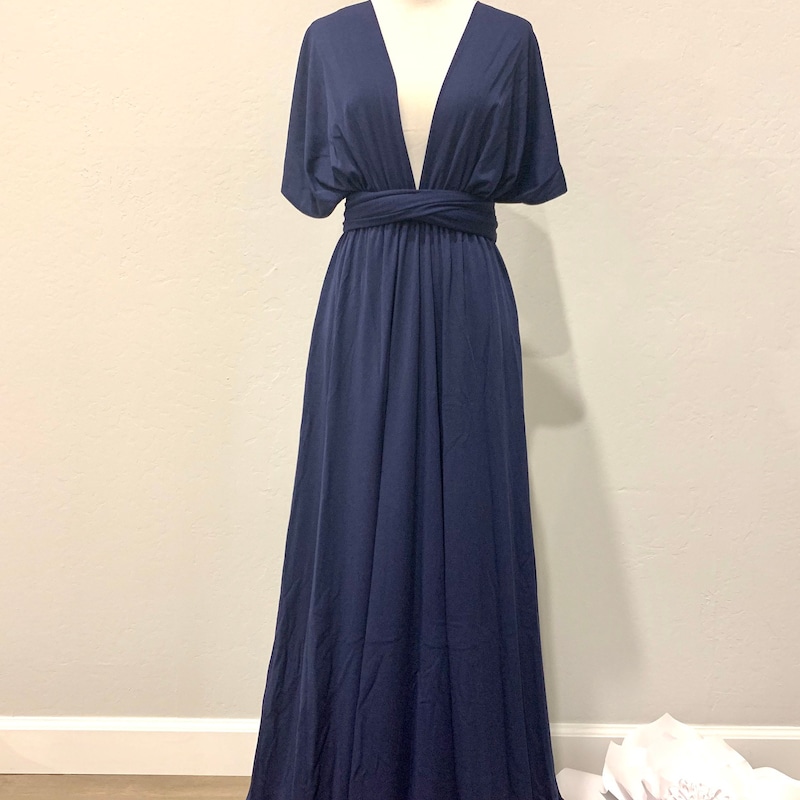 Navy Wrap Dress Midi - Etsy