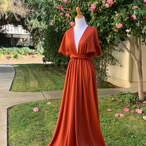 Rust Bridesmaid Dress Infinity Dress Wrap Dress Convertible Dress ...