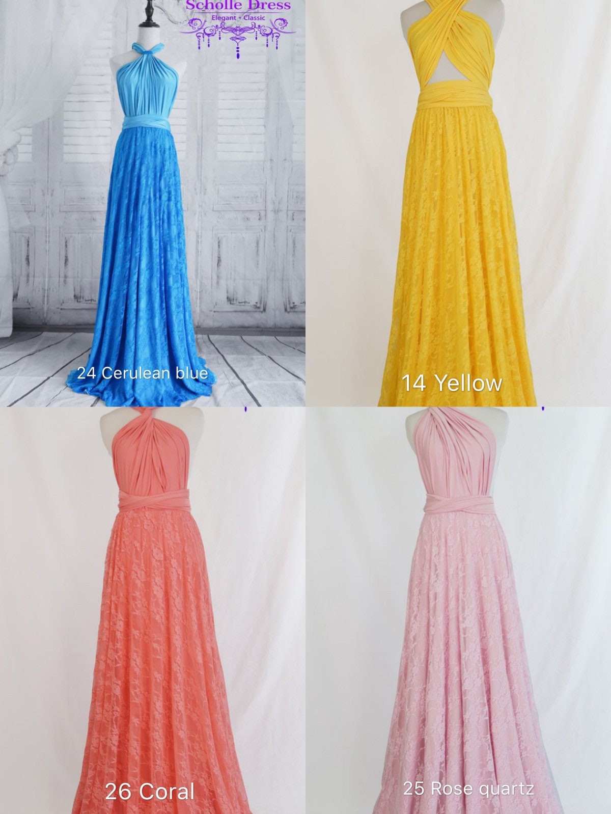 Bridesmaid Dress Lace Infinity Dress party Dress Evening | Etsy